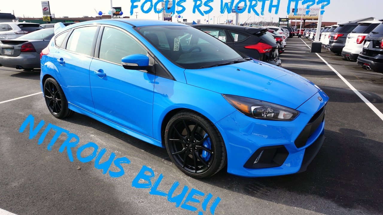 Ford Focus RS In NITROUS BLUE!! Walkaround Impressions! - YouTube
