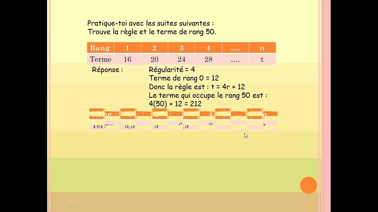 Règles des suites avec régularité - YouTube