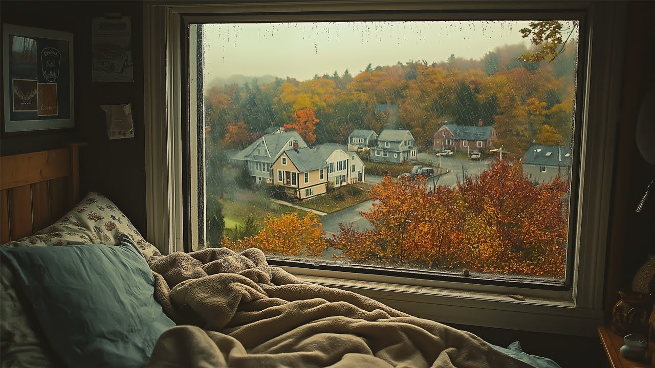 A Cozy Rainy Autumn Evening From A Small Town In New England🍂 Fall ...