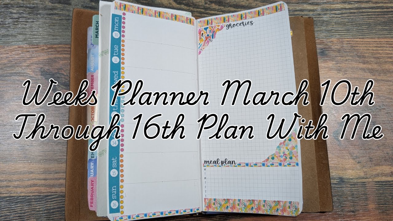 Weeks Planner March 10th Through 16th Plan With Me - YouTube