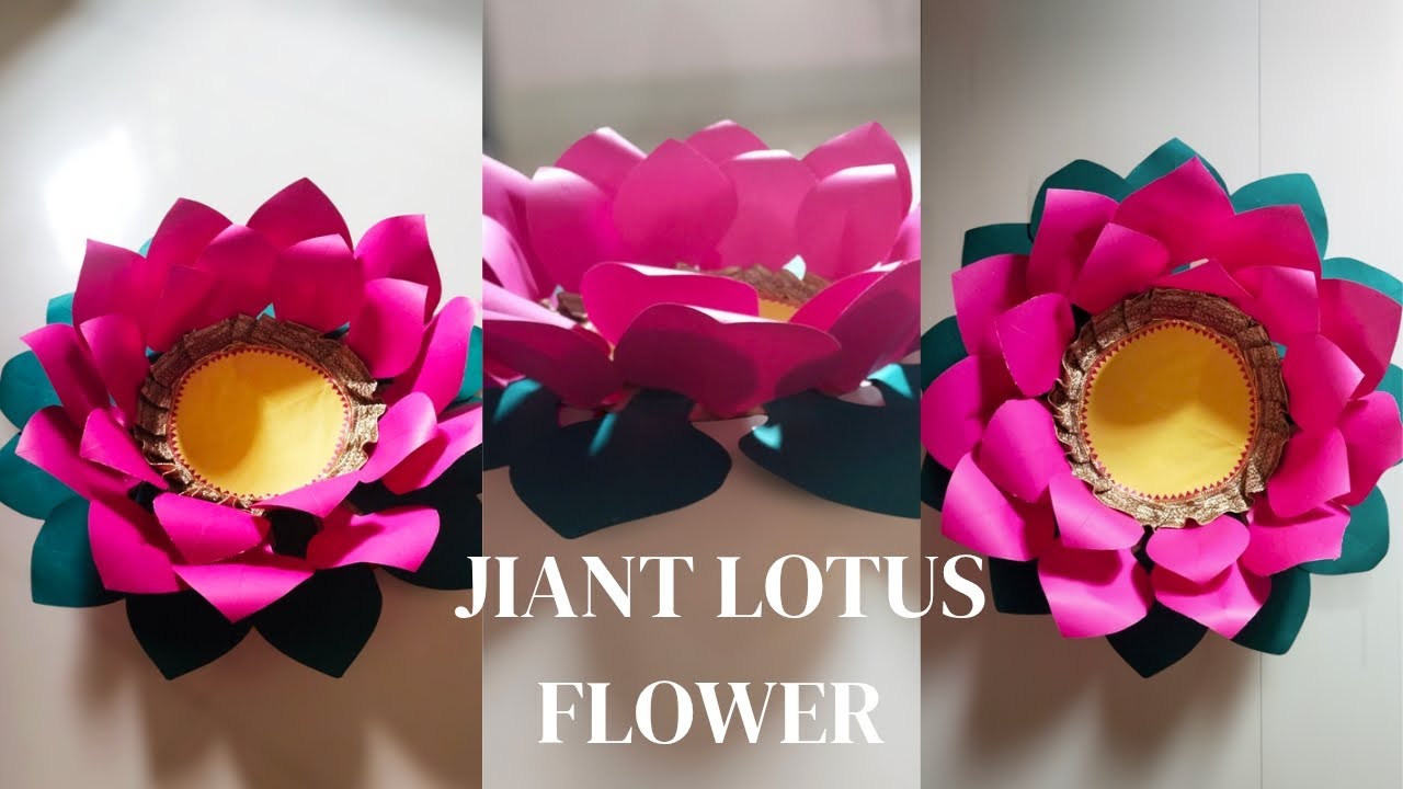 Jiant lotus flower || how to make flower || lotus flower making ...