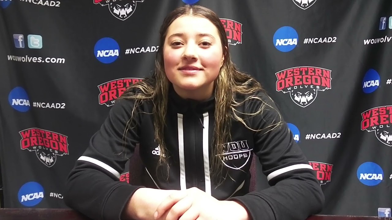 Madisyn Clark talks about her double-double in the win over Corban ...