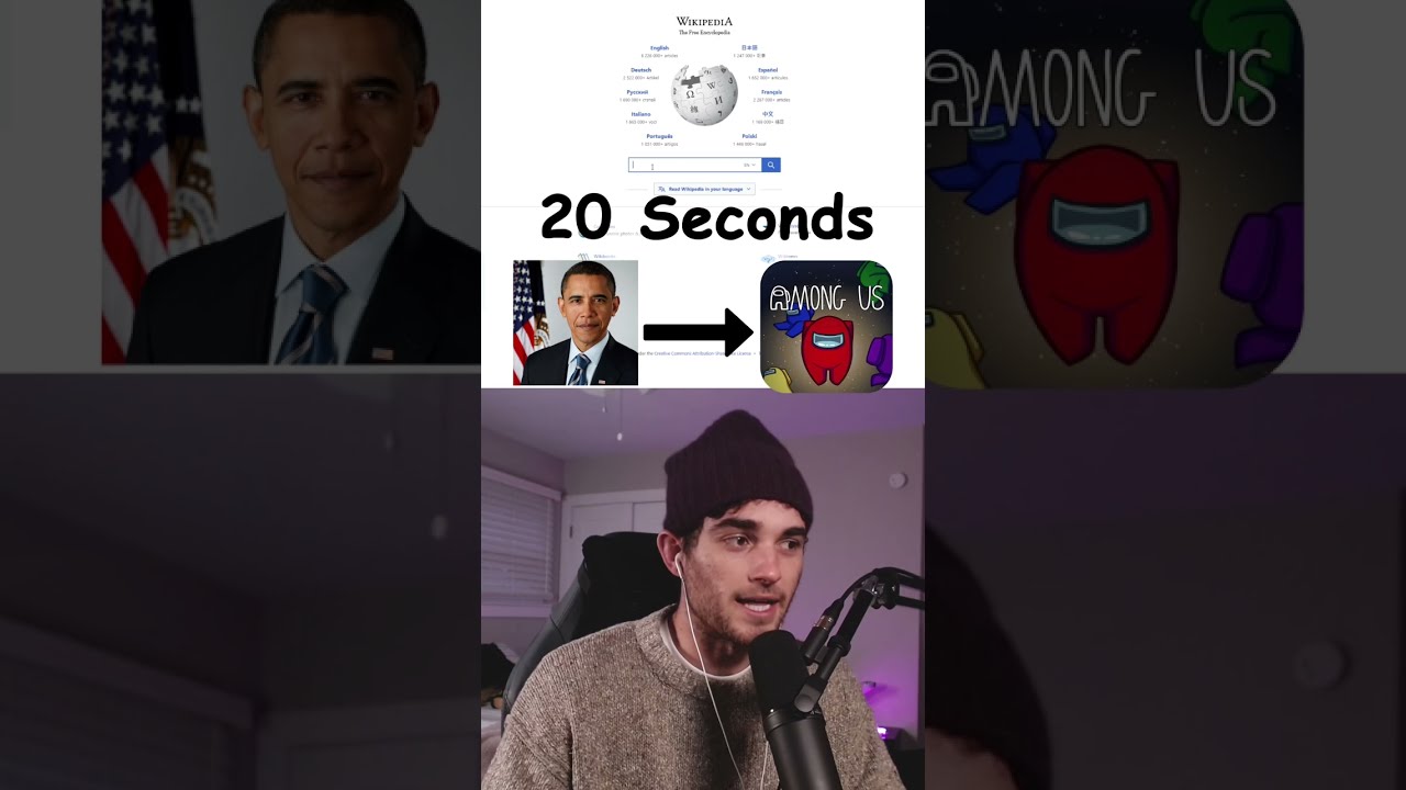I gave myself 20 seconds to go from Barack Obama to Among Us - YouTube