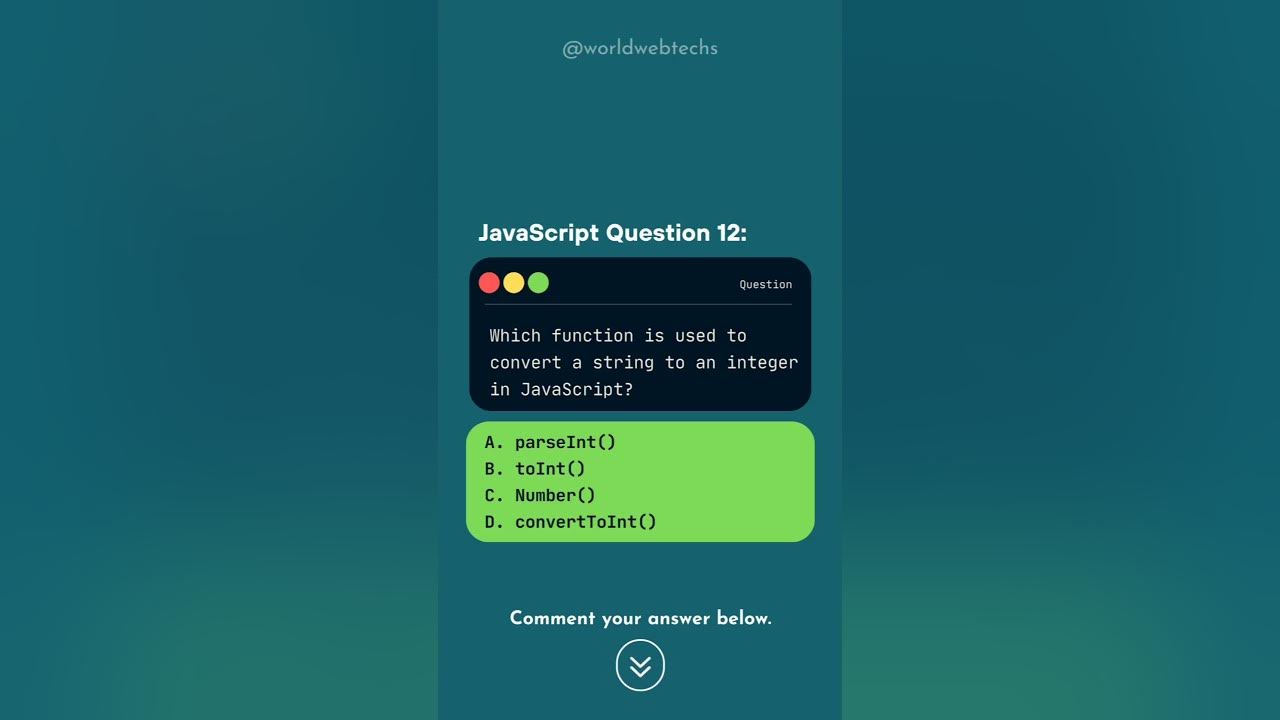 Javascript Quiz Test Your Coding Prowess Youtube