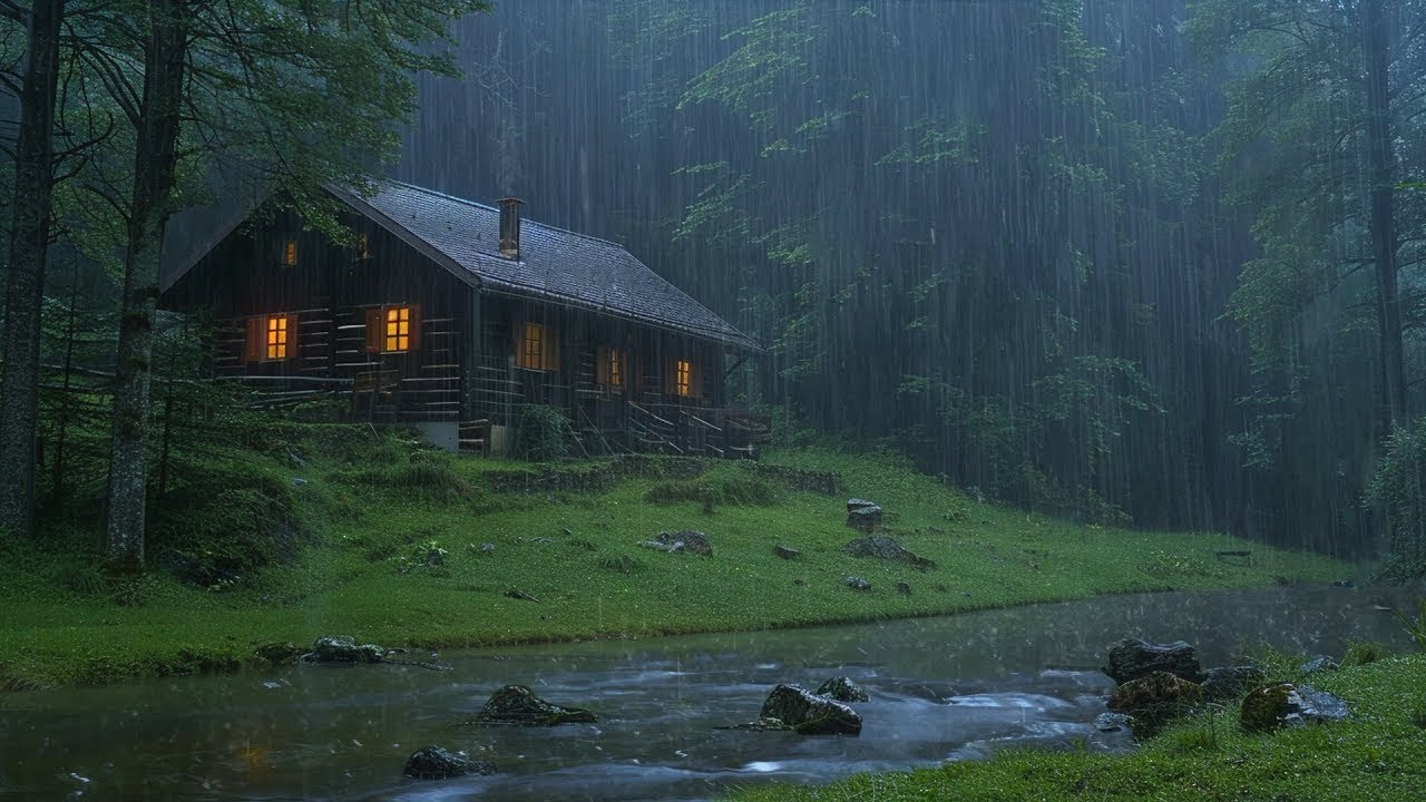 Eliminate Stress to Sleep Instantly with Heavy Rainstorm & Thunder ...