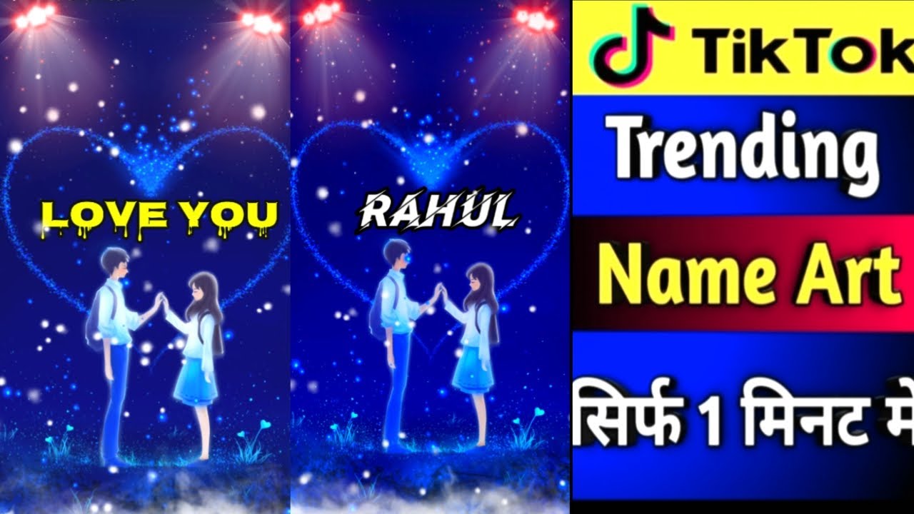 tikTok name art video editing tutorial || name art video kaise banaye ...