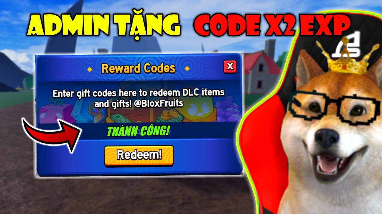 ADMIN Tiếp Tục Tặng CODE X2 Kinh Nghiệm Mới Trong Blox Fruit | Roblox ...
