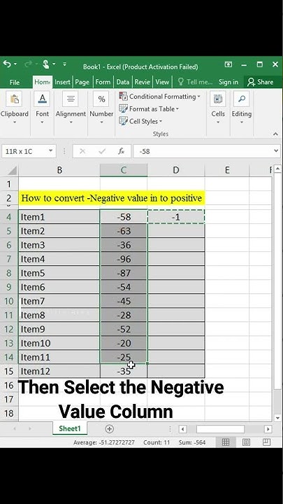 How to Convert Negative Value into Positive Value - Tricks & Tips - # ...