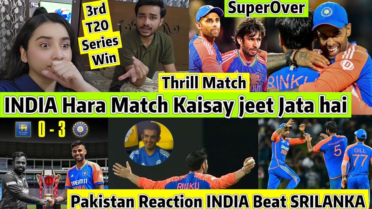 INDIA Beat SRILANKA 3rd T20 What A Thriller Match INDIA WIN SUPEROVER White Washed SRILANKA 😱 ...
