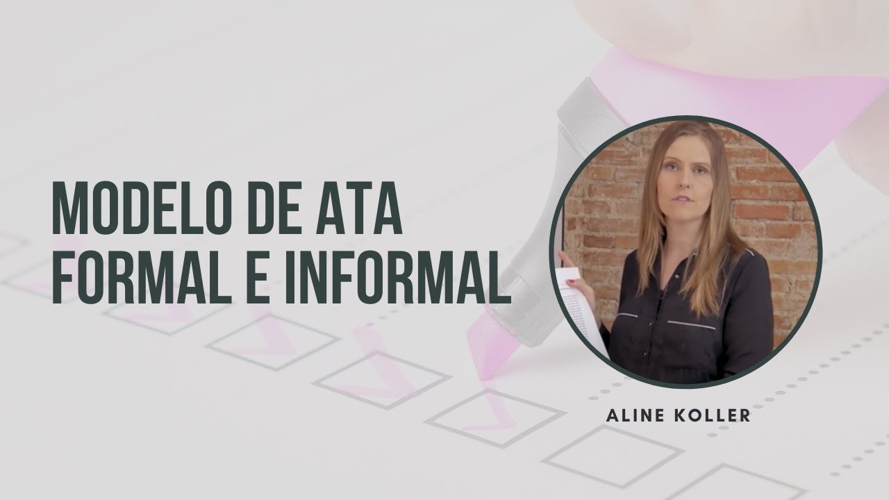 Modelo de Ata – formal e informal - YouTube