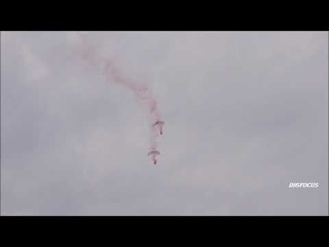 Skydivers and jet man in Abu Dhabi