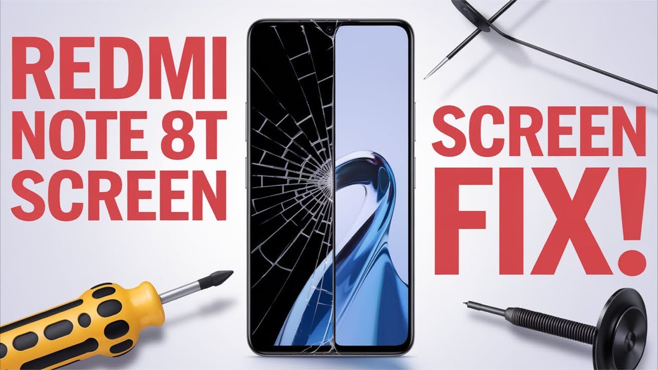 Redmi Note 8T Screen Fix #short #repair #verticallive - YouTube
