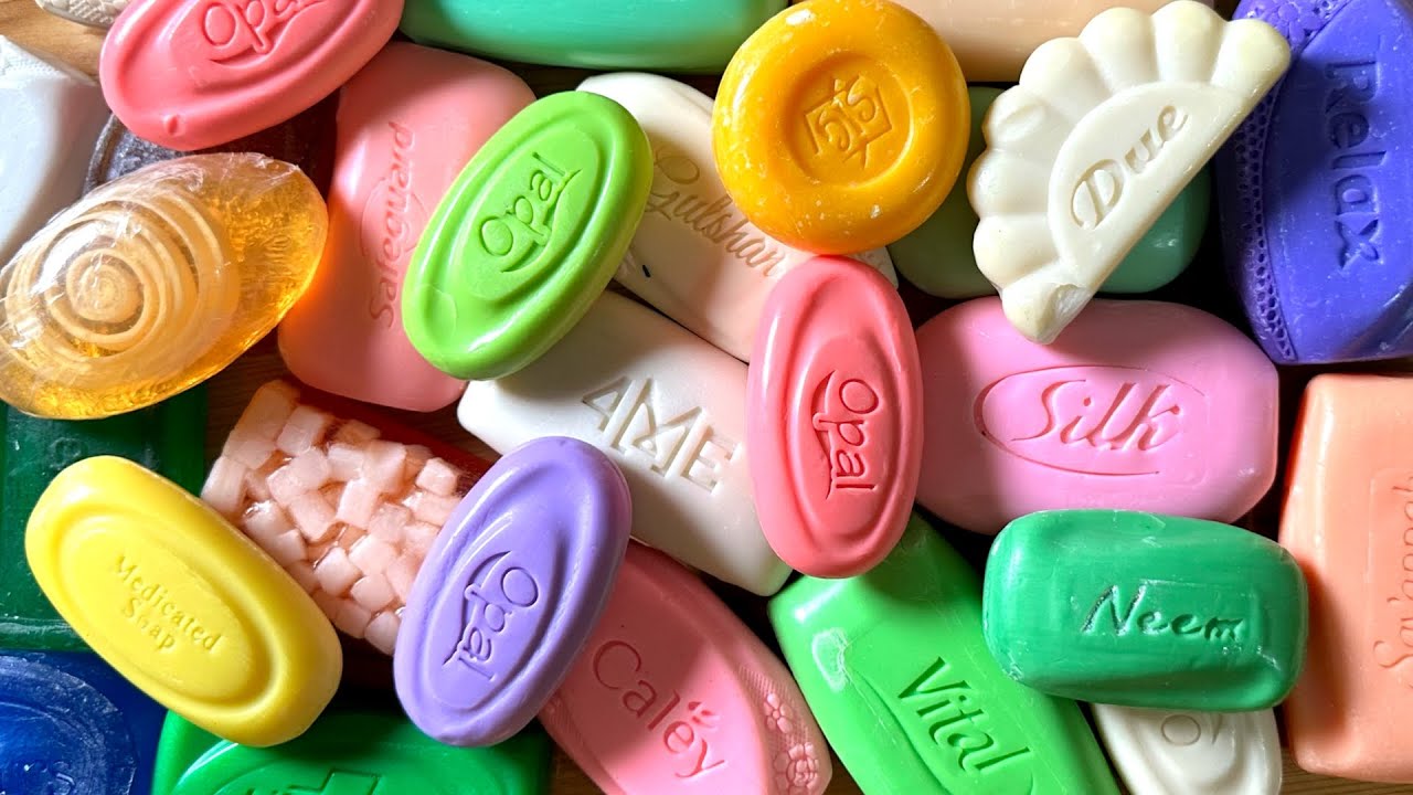 ASMR l Soap satisfying Relaxing sound l ASMR soap opening Haul ...