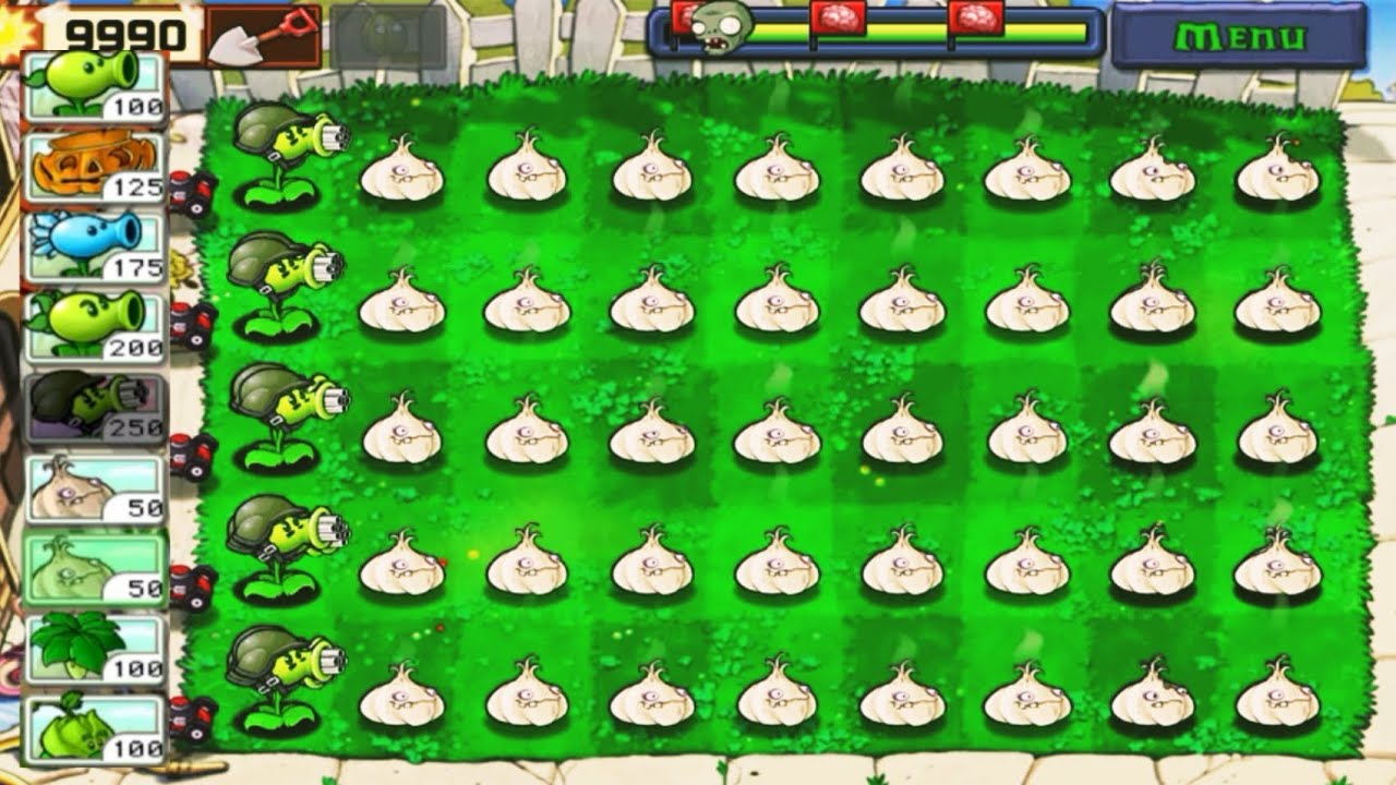 Plant Vs Zombie Gameplay | Garlic Outbreak - Day level 9 Gameplay - YouTube