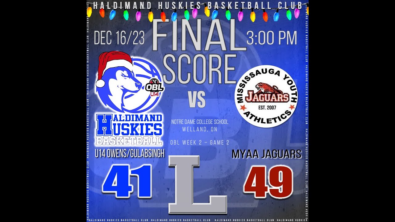 Dec 16 2023 U14 vs MYAA Jaguars - YouTube