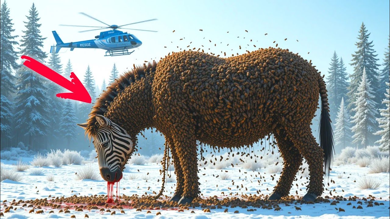 Rescue Story !! Zebra rescued from beehive by rescue team !! All animal ...