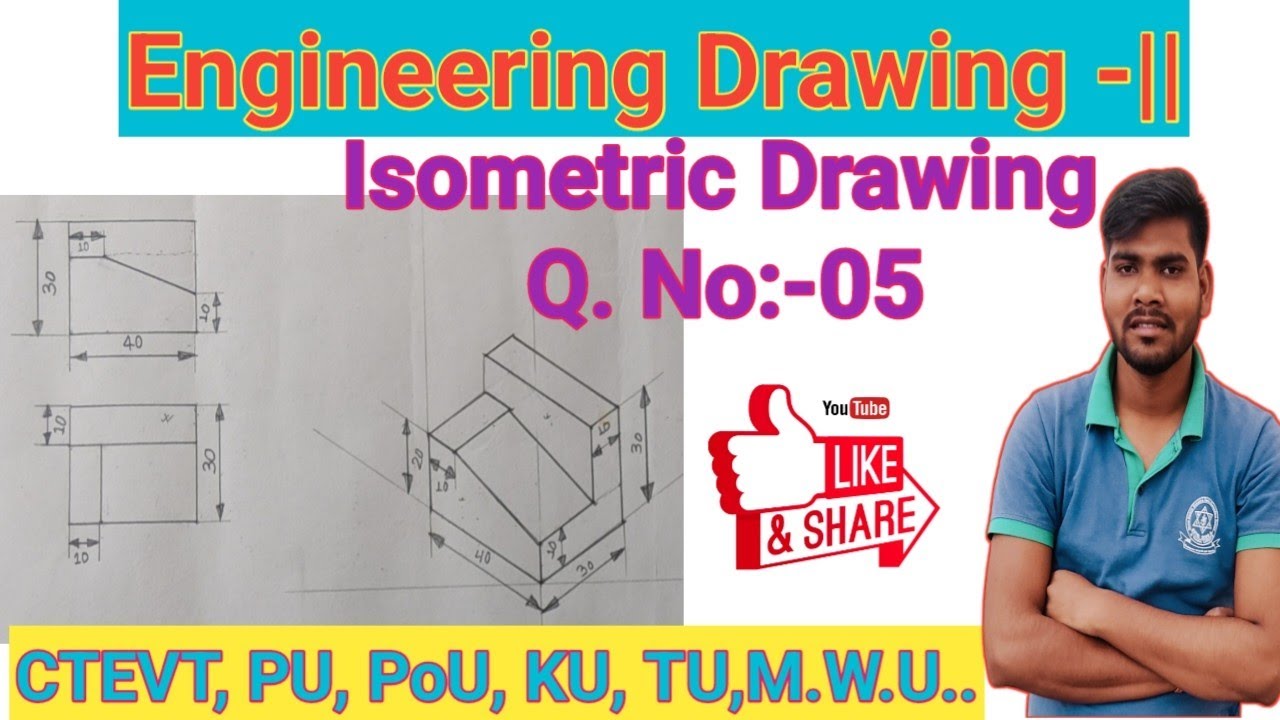 Isometric Drawing|Isometric view|Shobha Pandit|Ctevt second semester|TU ...