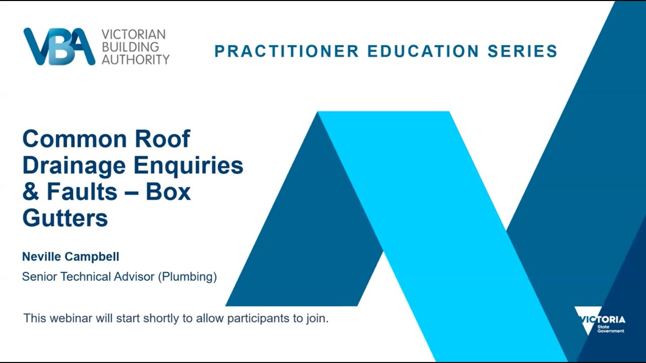Practitioner Education Series: Common roof drainage enquiries & faults ...