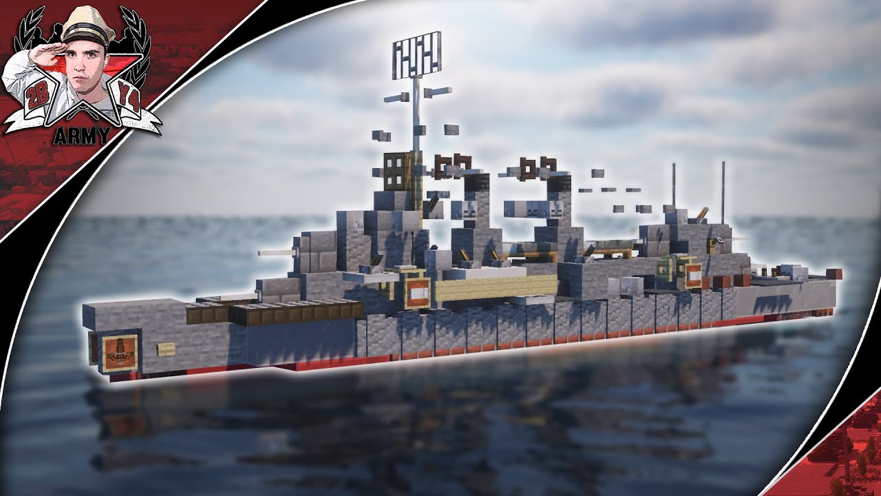 Minecraft: WW2 USS The Sullivans | Fletcher-Class Destroyer Tutorial ...