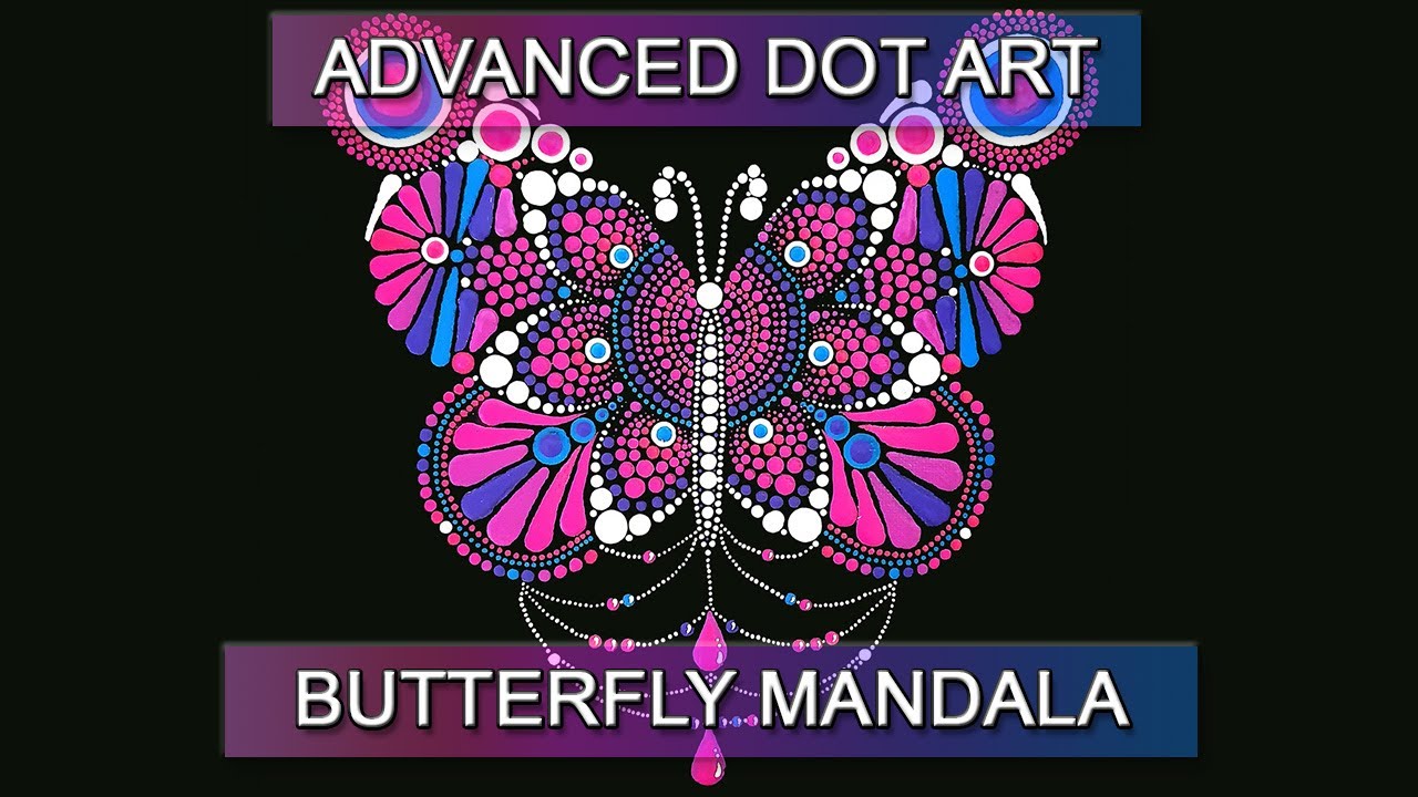 Advanced: Butterfly Dot Art Pattern - Part 5 - Upper Wings - YouTube