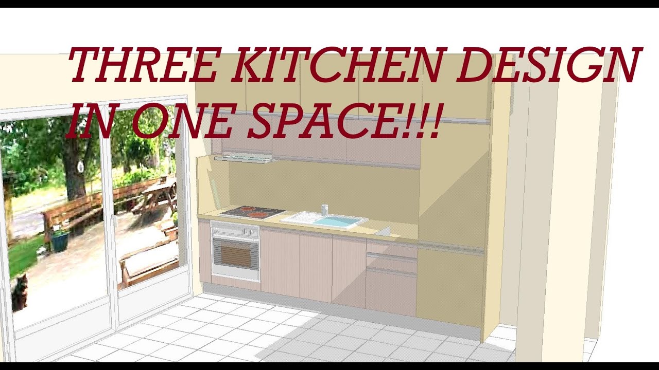 THREE VERSIONS OF THE KITCHEN IN ONE SPACE IN KITCHEN DRAW - YouTube