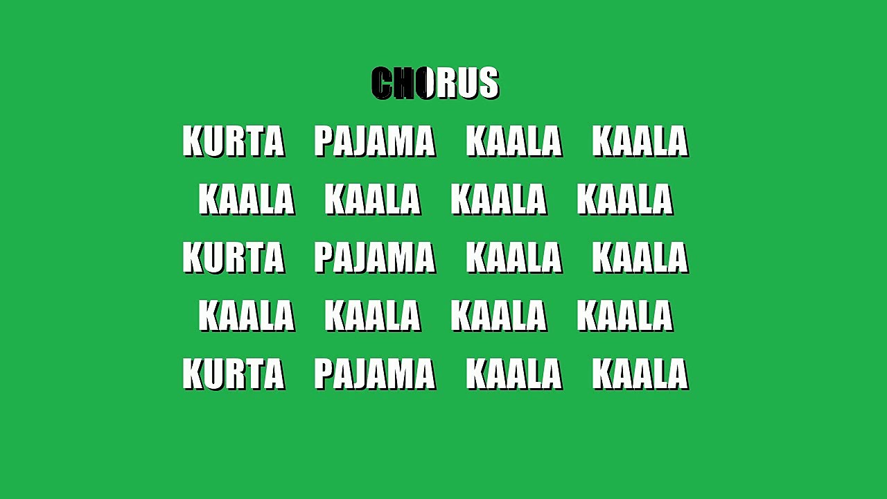 kurta pajama karaoke with lyric, tony kakkar ft shahnaz gill, 1st time ...