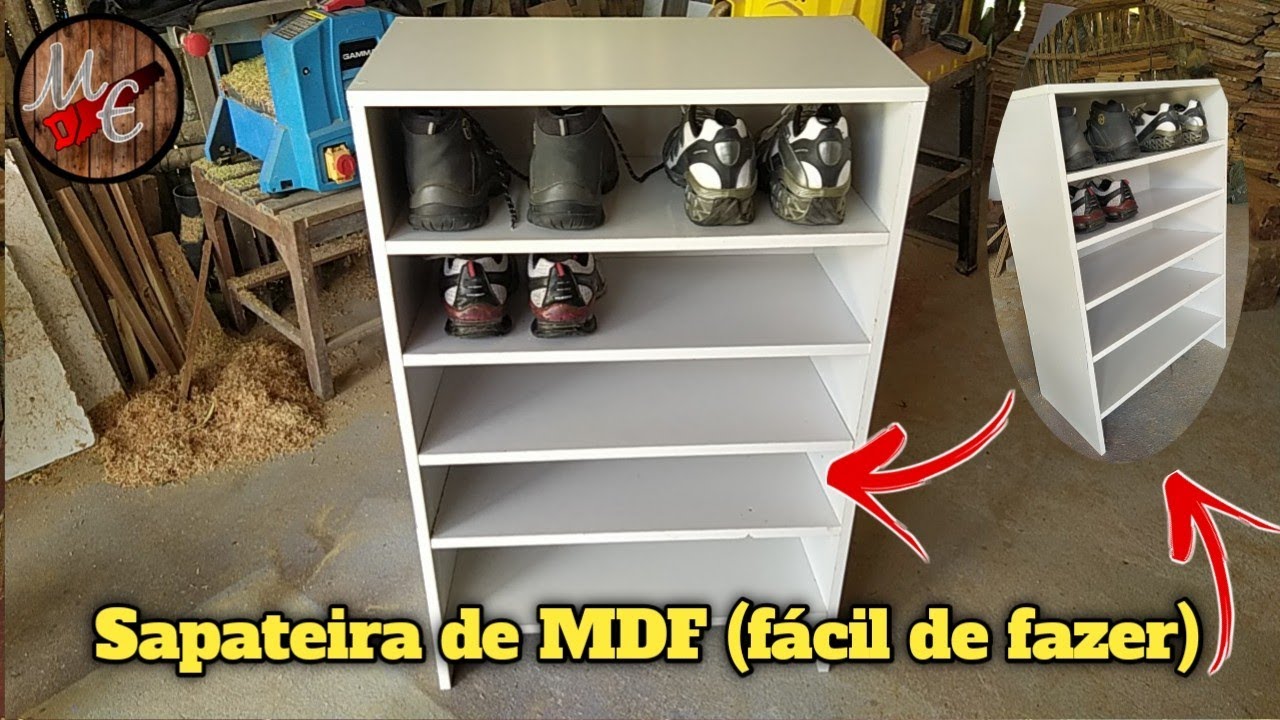 DIY - SAPATEIRA EM MDF EM APENAS 3 PASSOS ( MDF reciclado). - YouTube