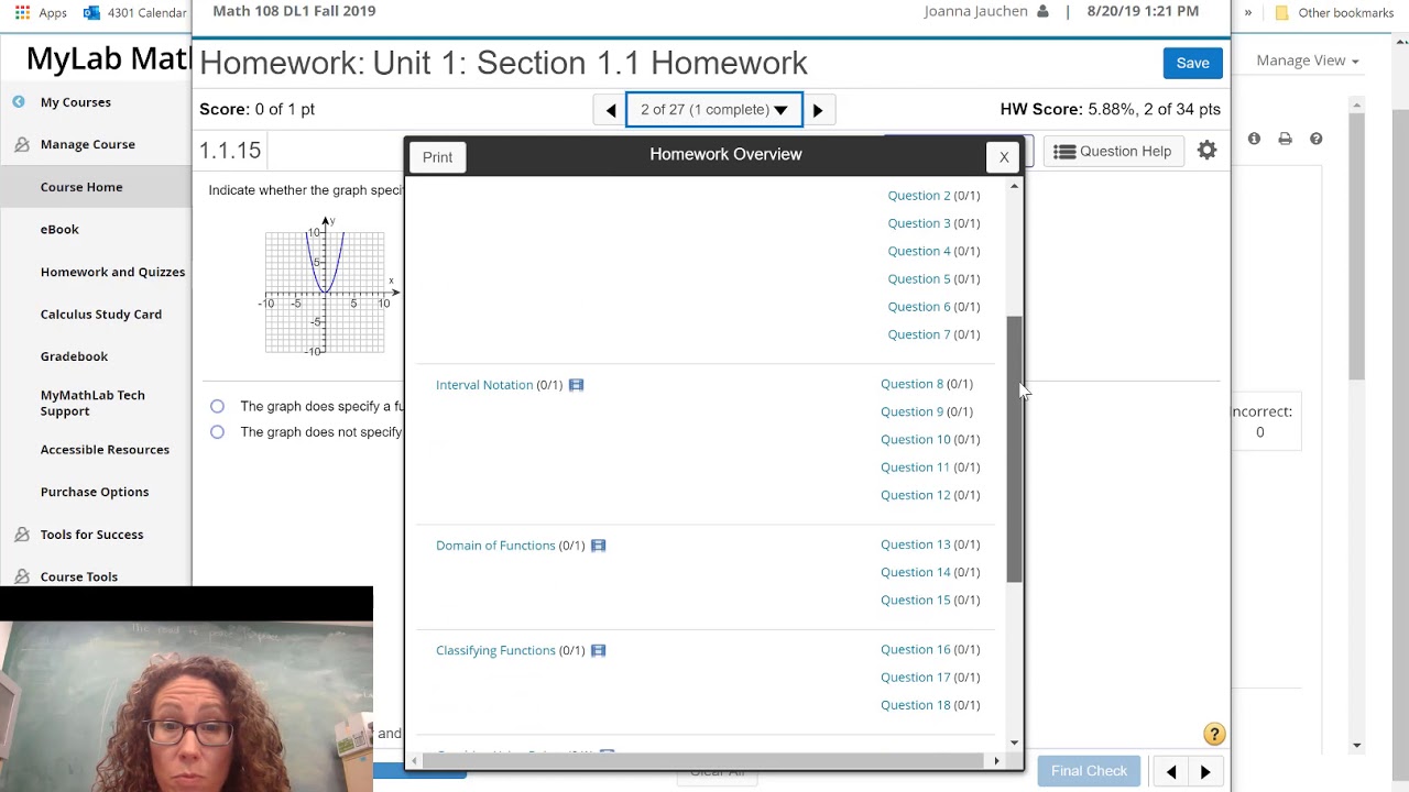 Math 108 - Introduction MyMathLab - YouTube