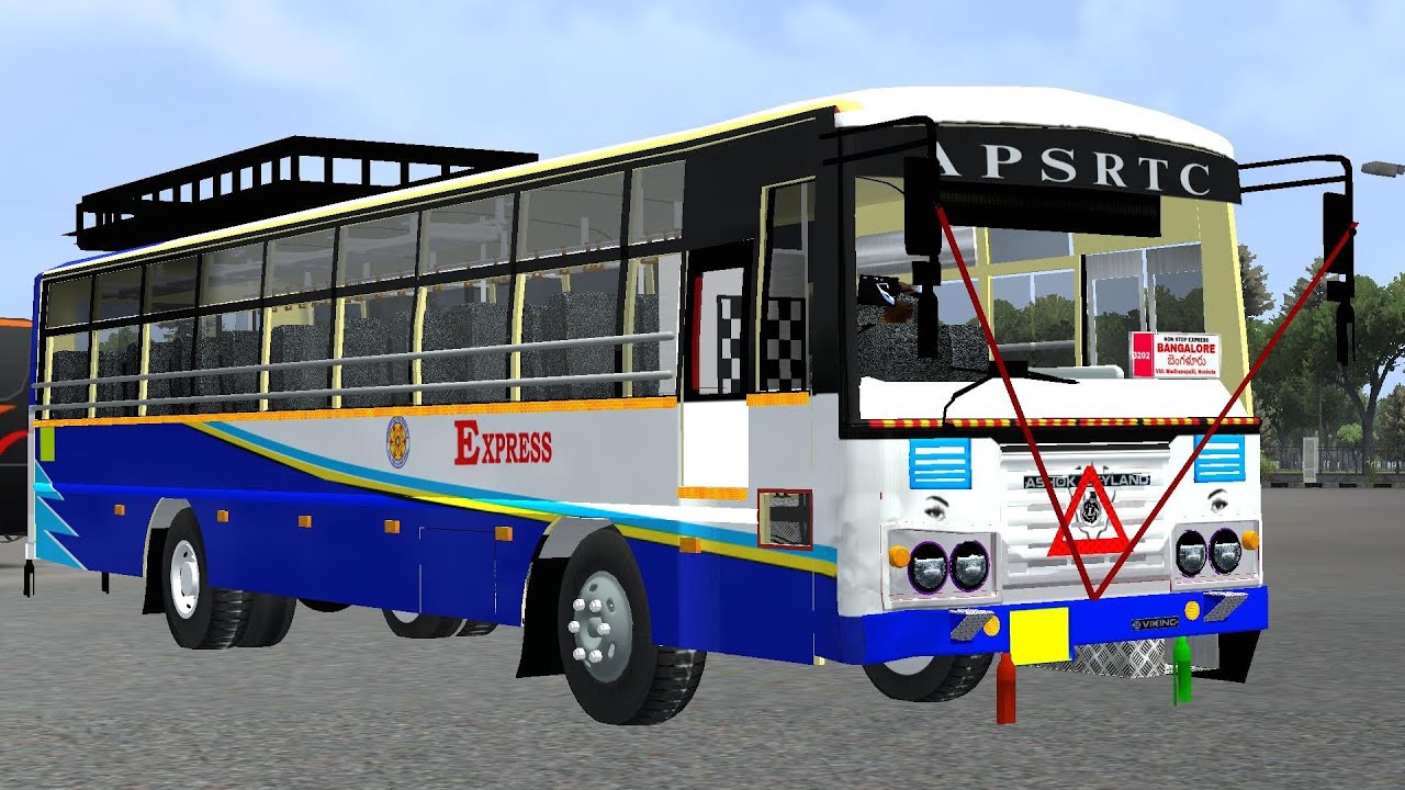 NEW APSRTC EXPRESS BS6 BUS MOD RELEASED FOR BUSSID - YouTube