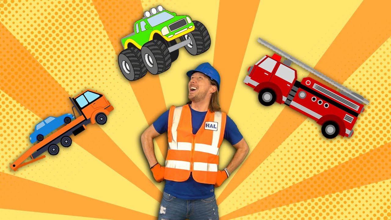 Fire Trucks Tow Trucks and Garbage Trucks | Handyman Hal Big Trucks ...