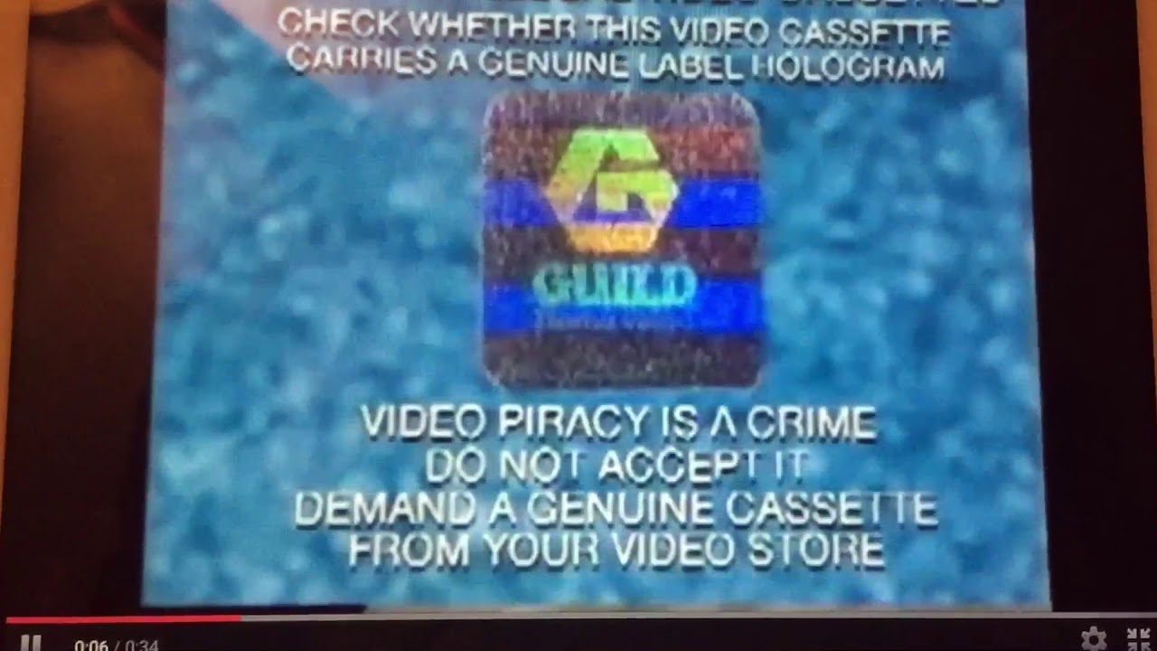 Piracy Warning Guild Home Video - YouTube
