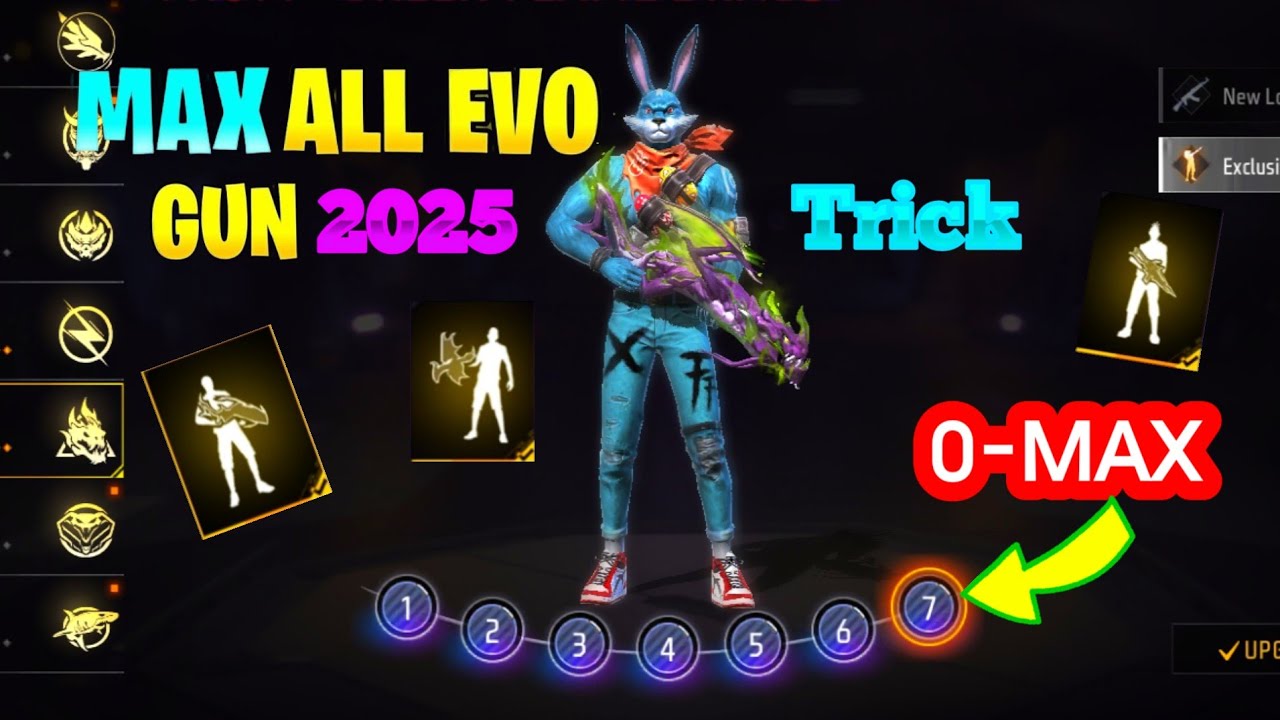 HOW TO MAX EVO GUNS IN LESS DIAMONDS | SECRET TRICK TO MAX EVO GUNS ...