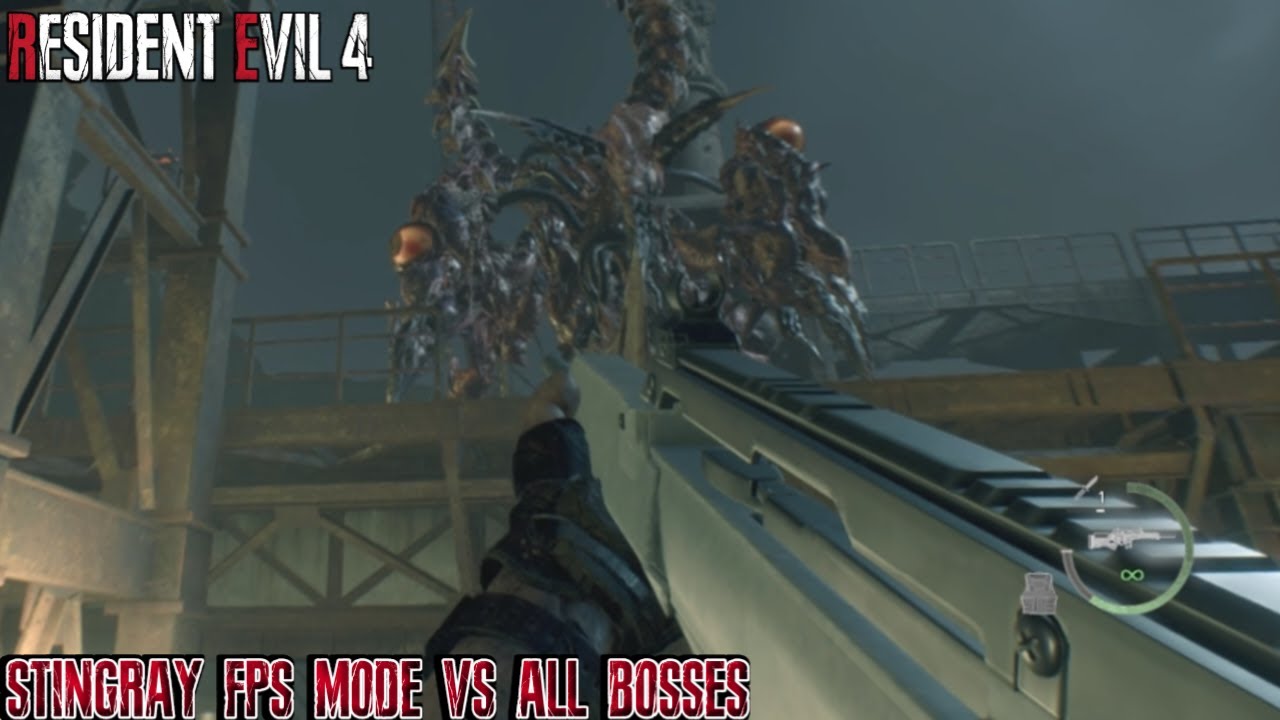 Stingray FPS Mode VS All Bosses - Resident Evil 4 Remake - YouTube
