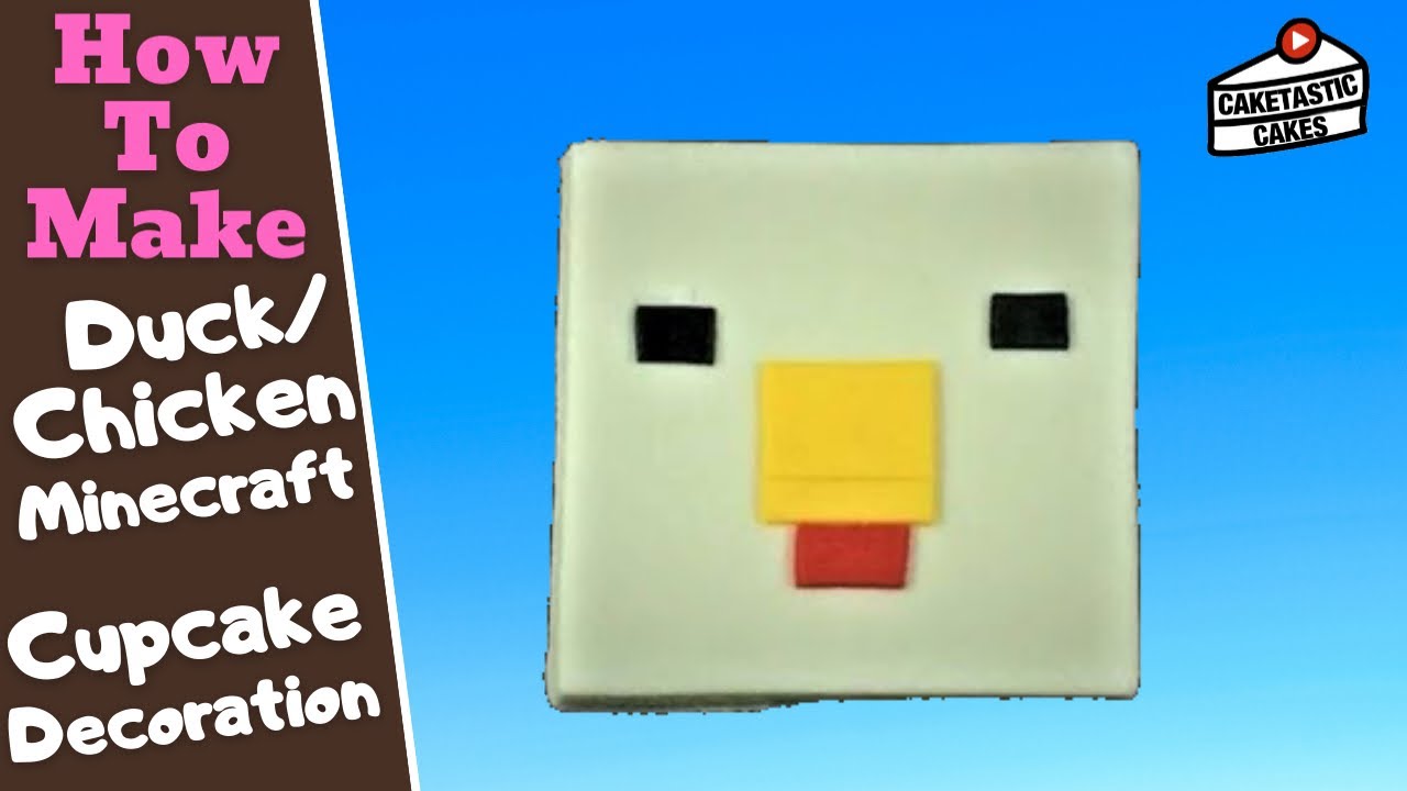 Minecraft Chicken Cupcake Topper - Minecraft Cake Tutorial - YouTube