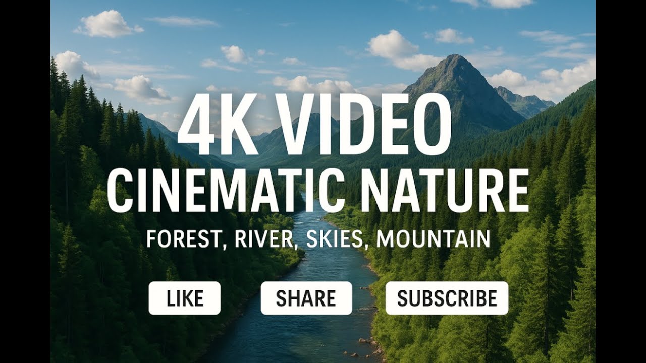 🌲 4K Cinematic Nature | Forest, River, Skies, Mountain | Relaxation ...