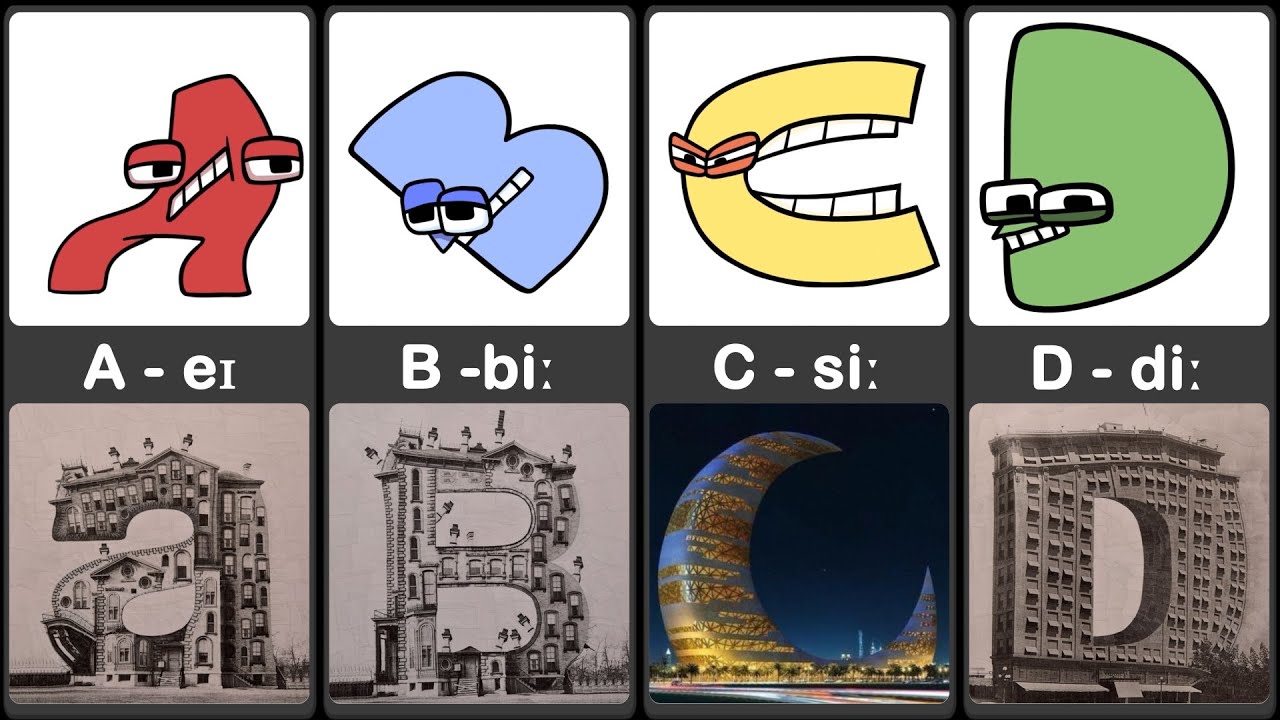 Alphabet Lore But They turned into Buildings - YouTube