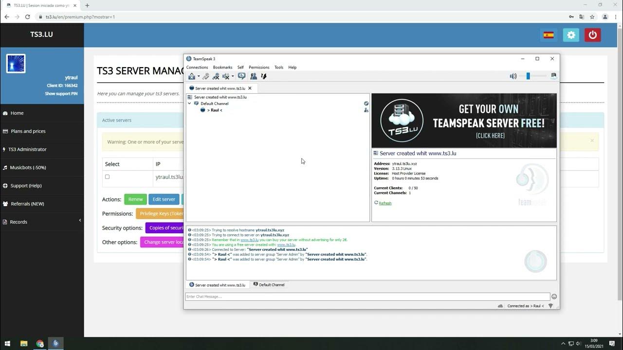 How To Create Free Teamspeak 3 Server For Free 2021 - YouTube