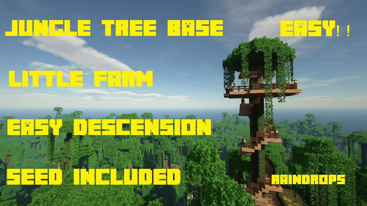 Minecraft: How To Build a Survival Jungle Tree House/Base | Easy ...
