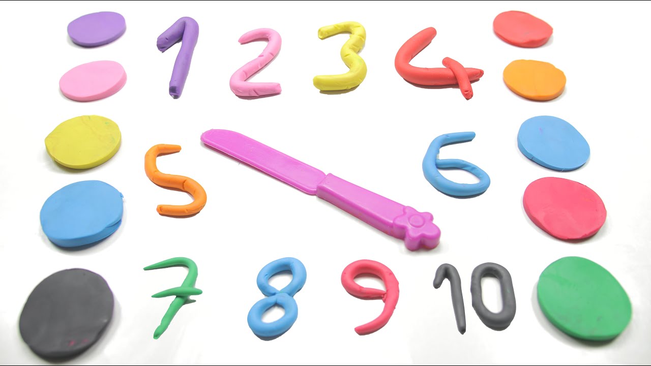 ,How to make number by clay with ,temo kids - YouTube