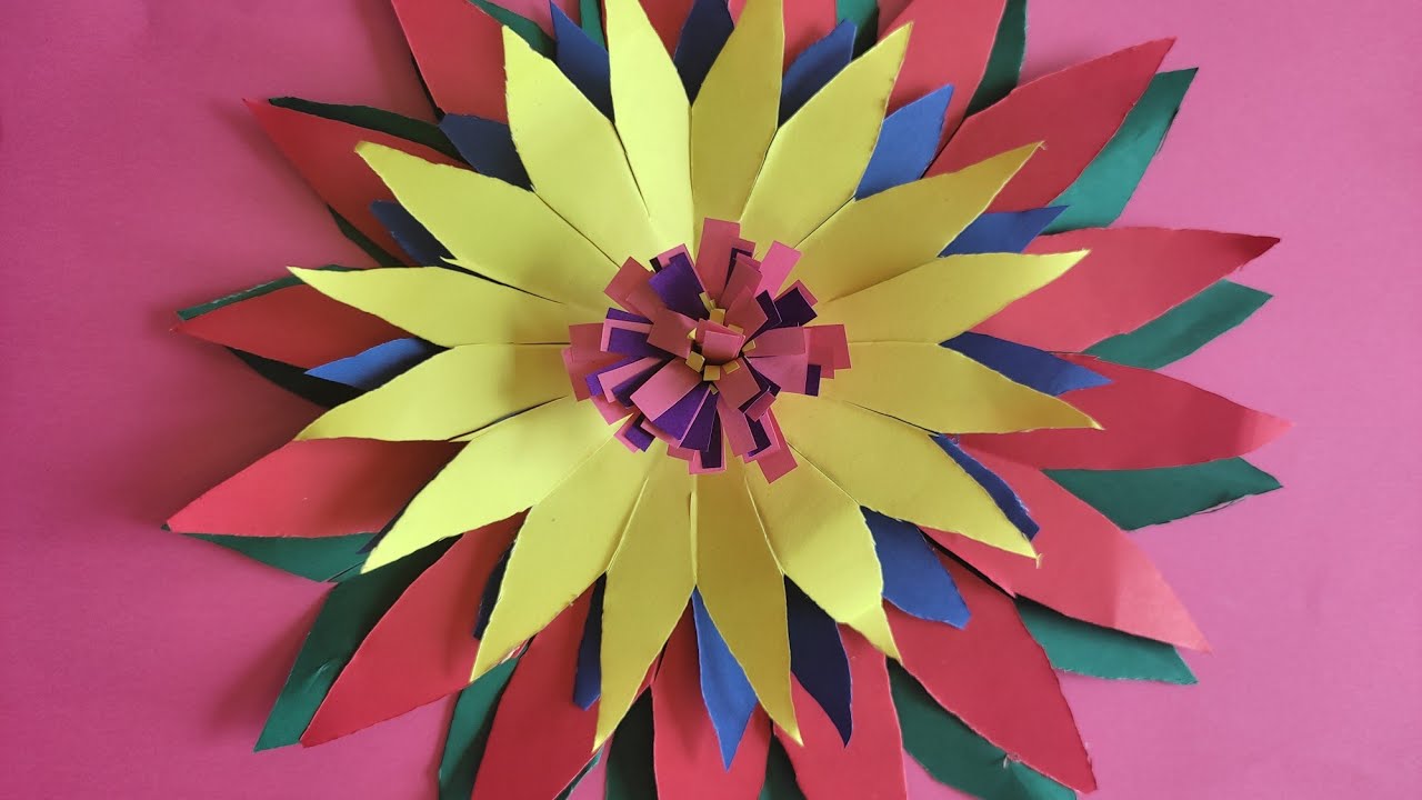 how to make craft paper flower// AA Tamil Pasanga - YouTube