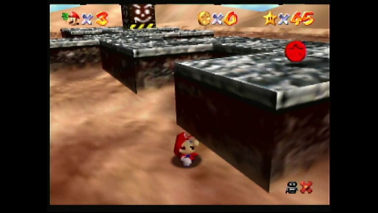 Quick Sand sucks... - Let's Play Super Mario 64 - 08 - Shifting Sands ...