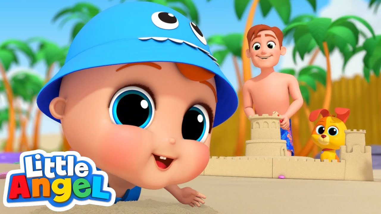 Playtime At The Beach 🏖️ [MULTI-LANGUAGE] | LITTLE ANGEL 😇 | Learn ...