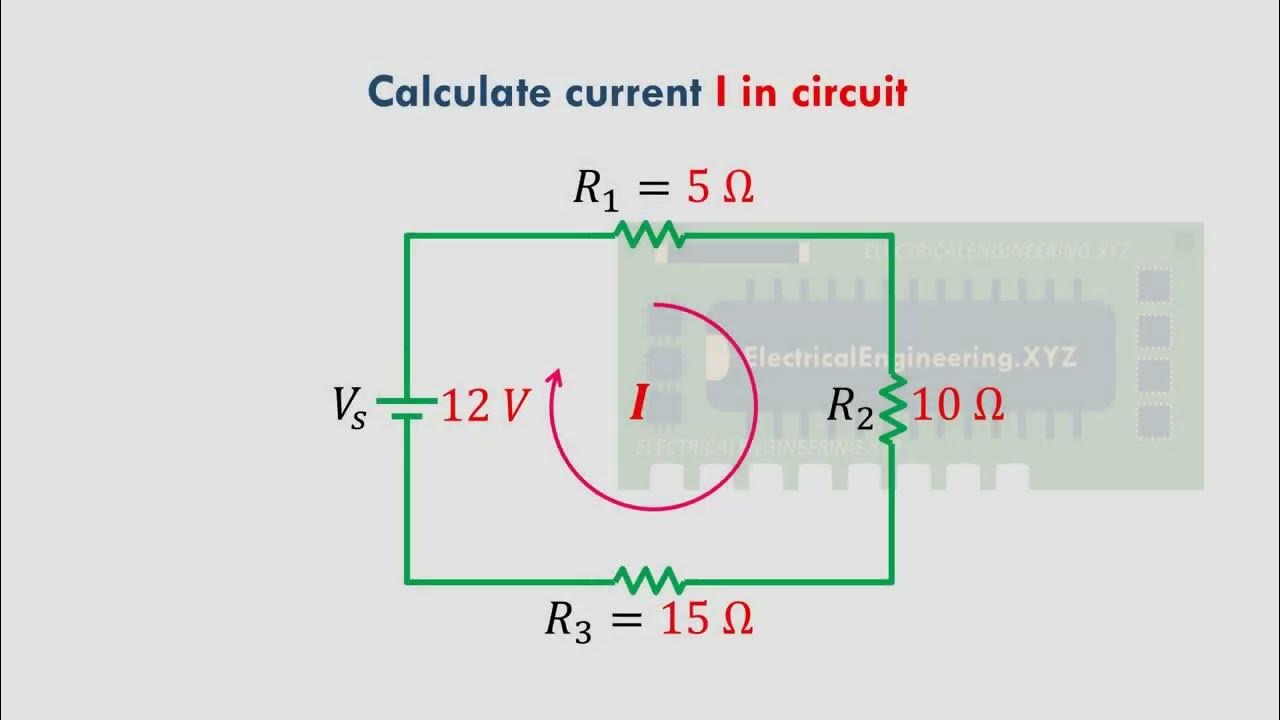How to Calculate current I in series circuit - DC Circuit with a ...
