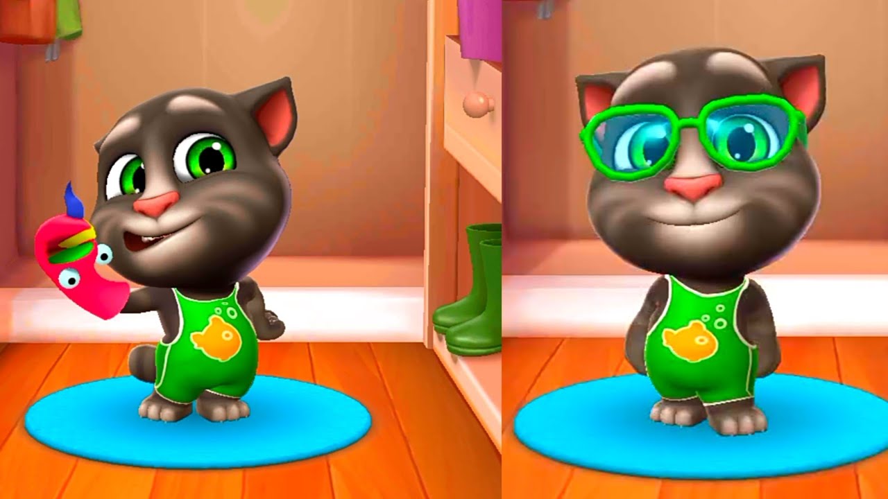 my talking tom new clothes & hand 🖐️ punch - YouTube
