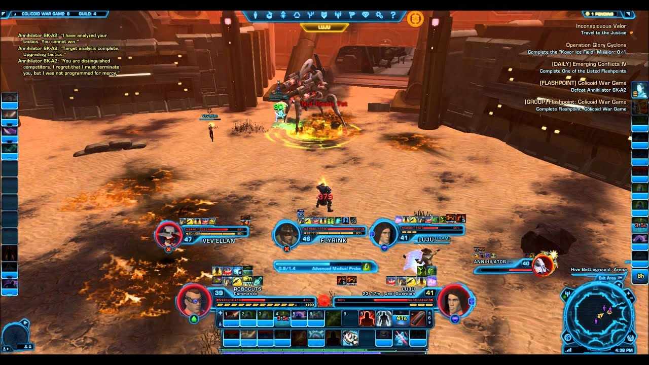 Swtor - (3/3) Colicoid War Game - Annihilator 6K-A2 - Healer ...