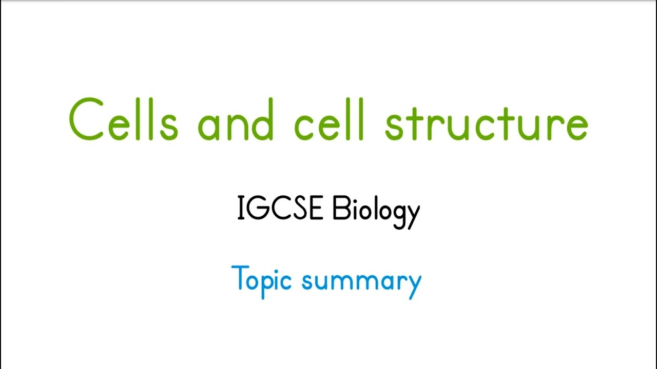 Cells and cell structure - YouTube