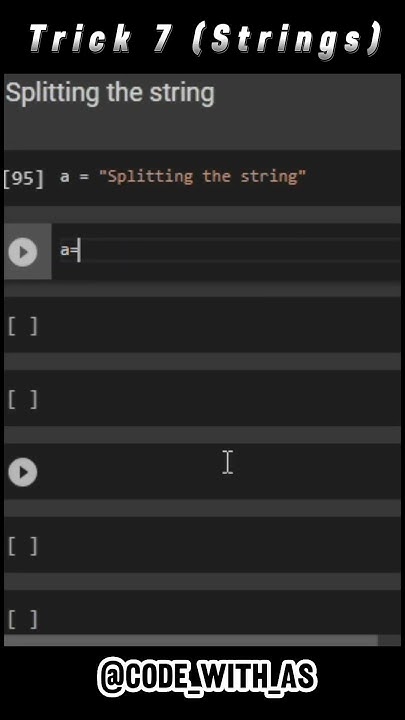 Python Tips And Tricks Python Splitting The Strings Strings Day7 Python Datascience