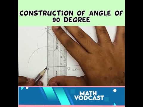 90 degree angle construction | how to construct angles - YouTube