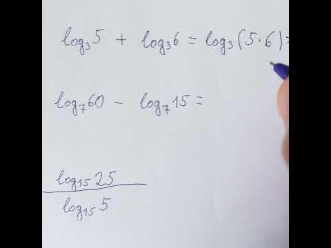 Addition, subtraction and division of logarithms - YouTube