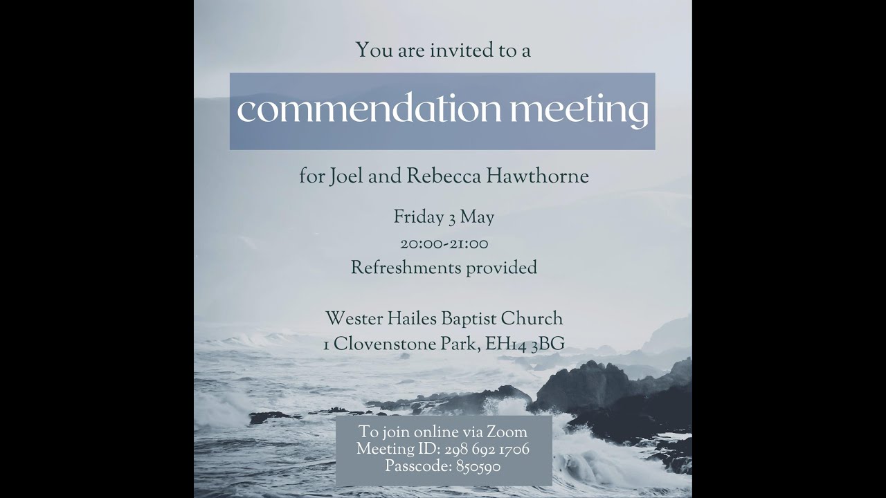 Commendation meeting for Rebecca and Joel Hawthorne - YouTube